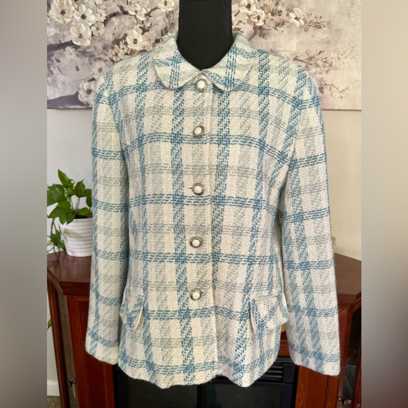Napa Studio | Jackets & Coats | Vintage Napa Studio Blue And White ...